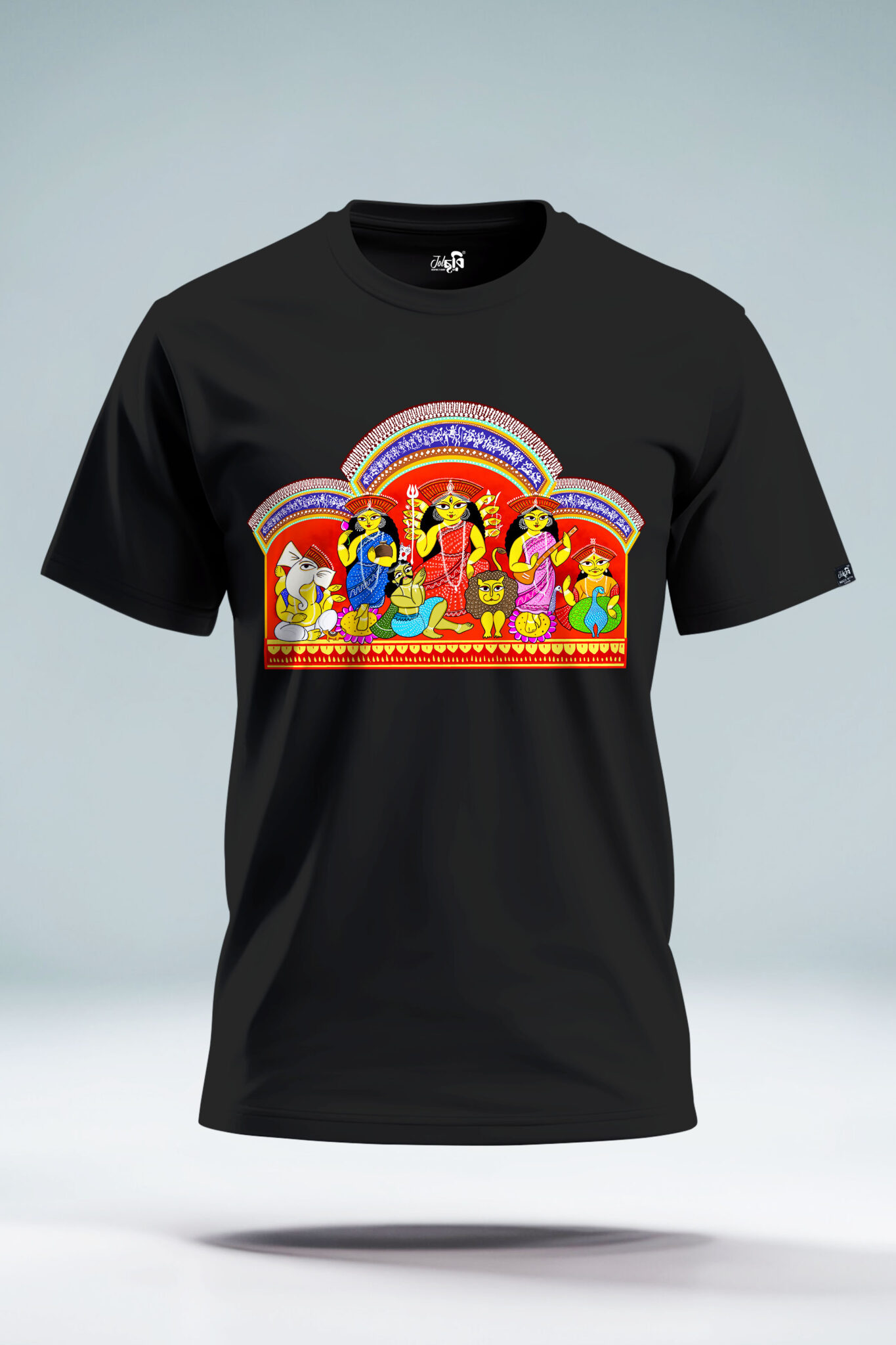 Patachitra Painted Durga Puja Tshirt